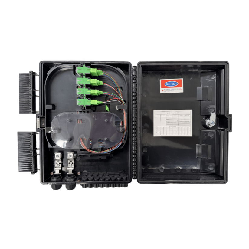 Caja Terminal Montada en Pared 16 Núcleos con Divisor 1x8 - CAJAS DE ...